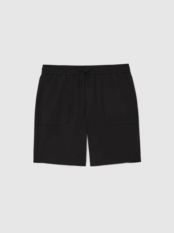 REISS Ascend Technical Drawstring Shorts - Black