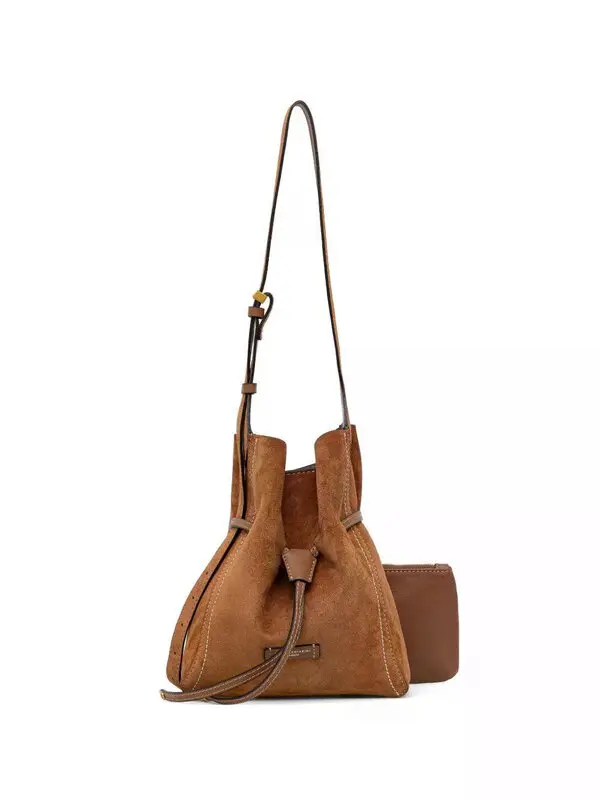 GIANNI CHIARINI Sienna Drawstring Top Bucket Bag - Brown