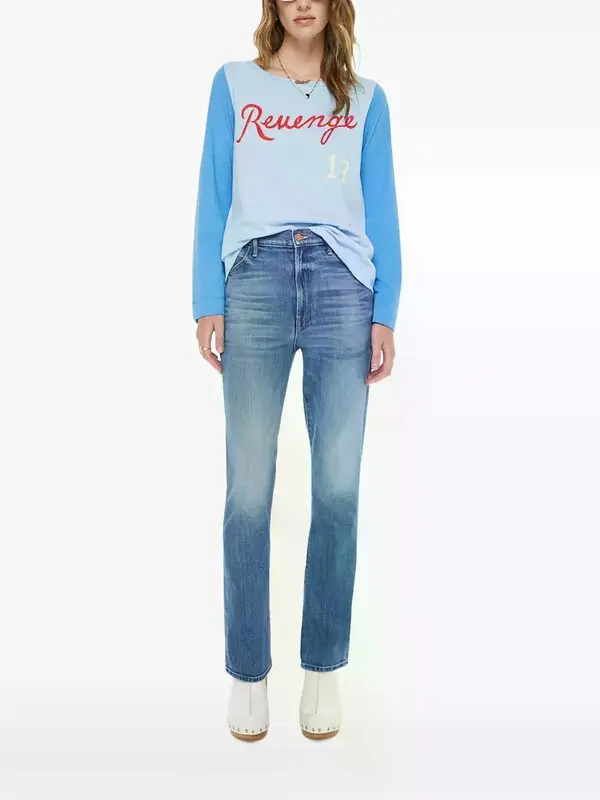 MOTHER The Jagger Long-sleeve Top - Blue