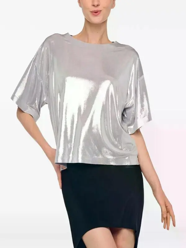 Norma Kamali Boxy Short-sleeve T-shirt - Silver