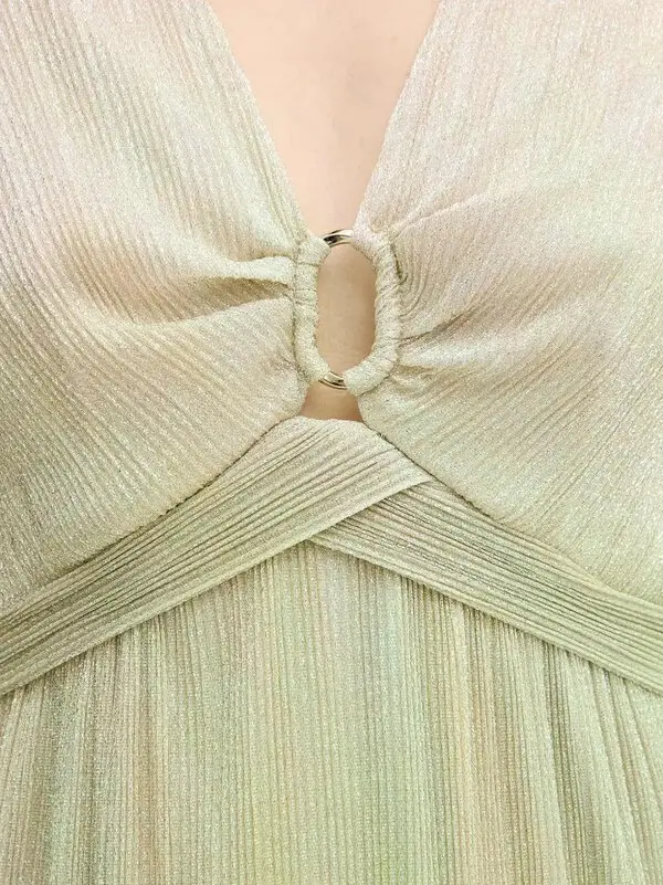 MORGAN Ring Detail V-neck Maxi Dress