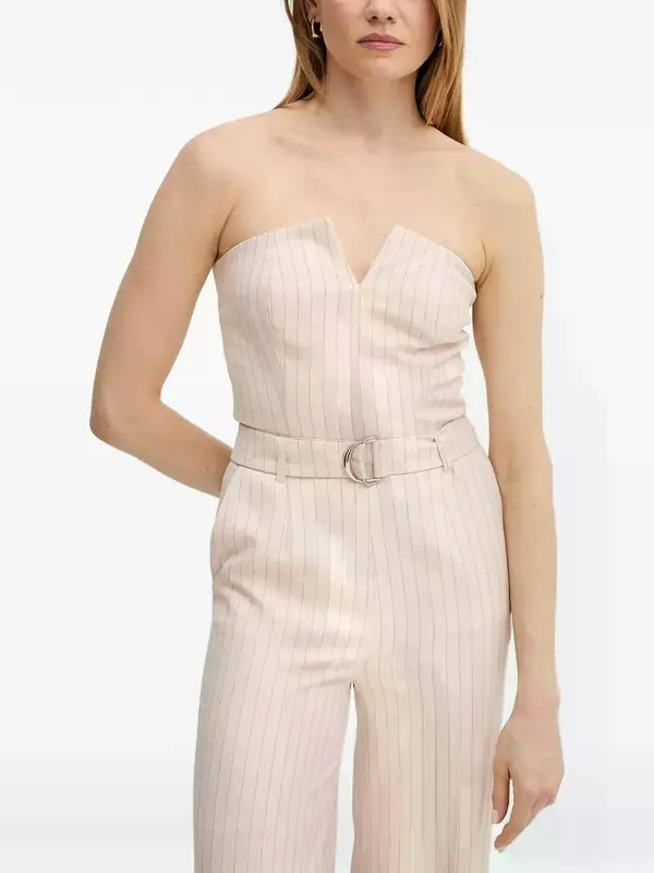 MORGAN Striped Belted Jumpsuit