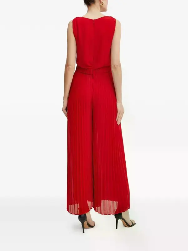 MORGAN Pleated Belted Jumpsuit