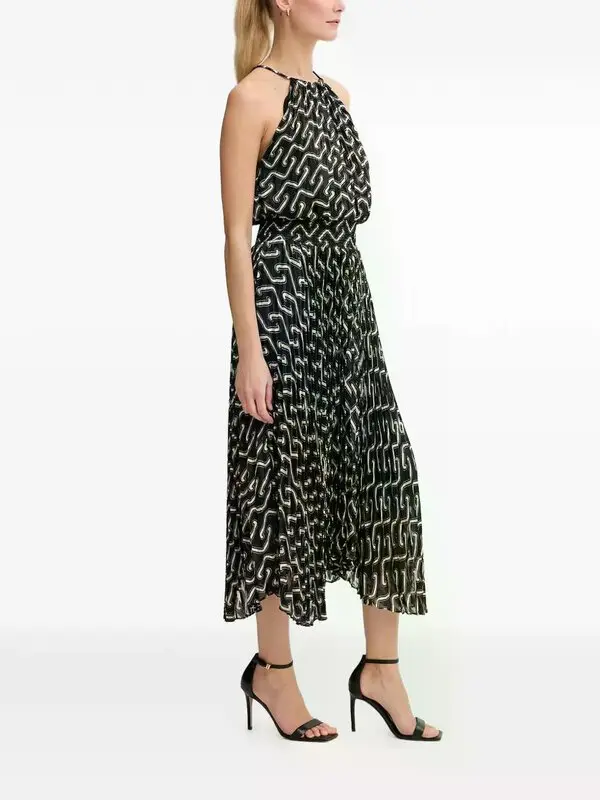 MORGAN Printed Pleated Midi Dress