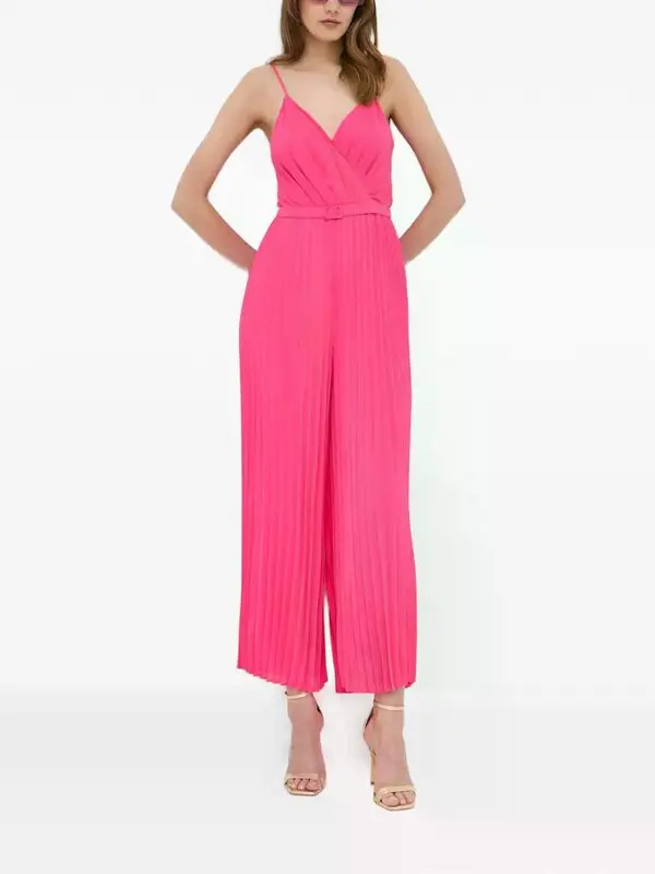 MORGAN Belted Pleated Jumpsuit