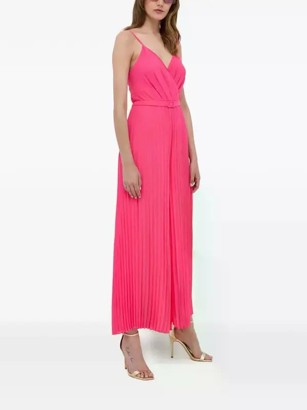 MORGAN Belted Pleated Jumpsuit