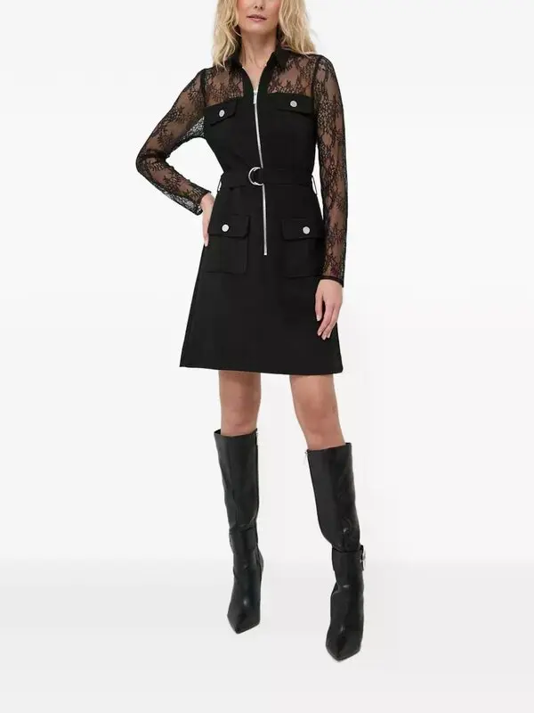 MORGAN Lace Long-sleeve Mini Dress