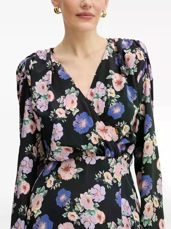MORGAN Floral V-neck Midi Dress