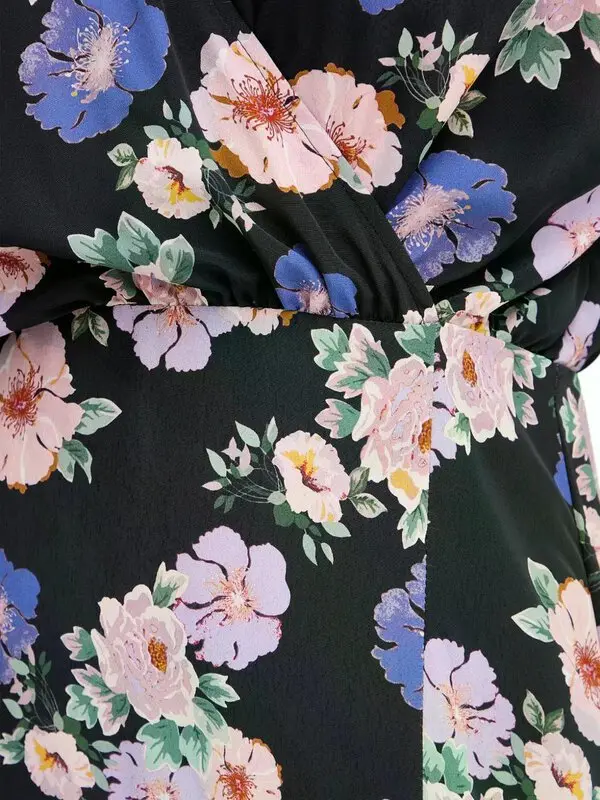MORGAN Floral V-neck Midi Dress