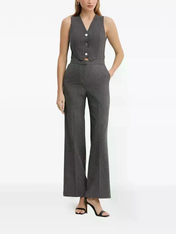 MORGAN Pinstripe Buttoned Jumpsuit