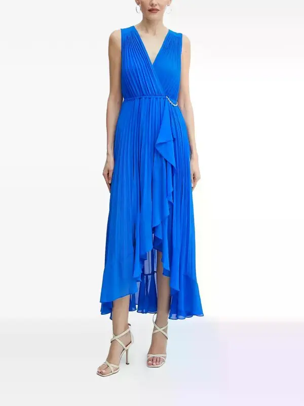 MORGAN Pleated Chain Midi Dress