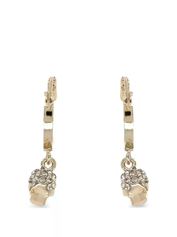 Alexander McQueen Skull Embellished Hoop Earrings