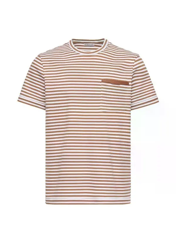 Moncler Striped T-shirt - Brown