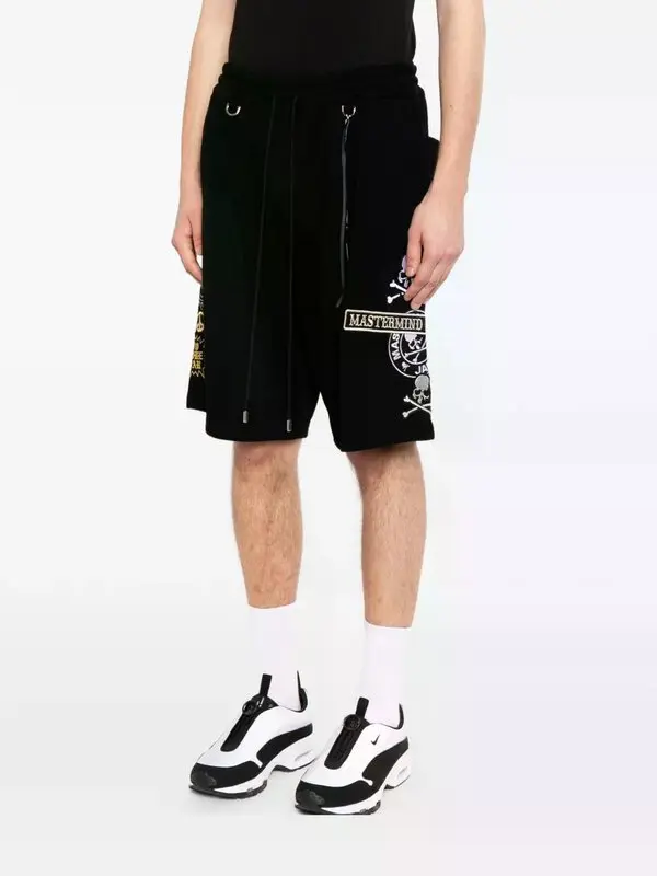 MASTERMIND WORLD Embroidered Patch Drawstring Shorts
