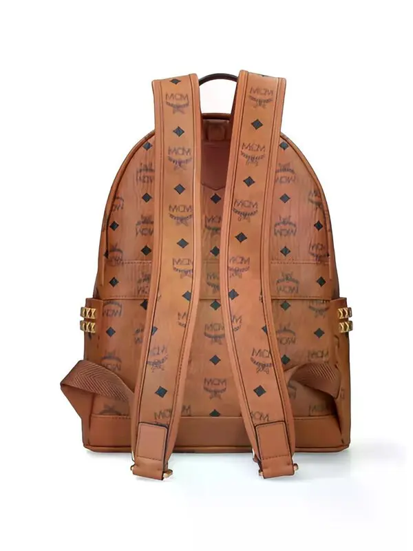 Mcm Logo Studded Backpack