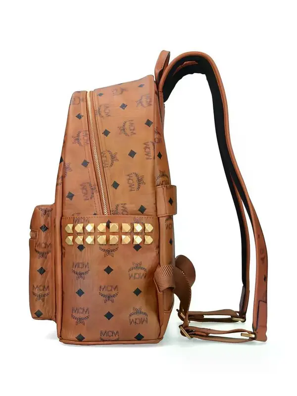 Mcm Logo Studded Backpack