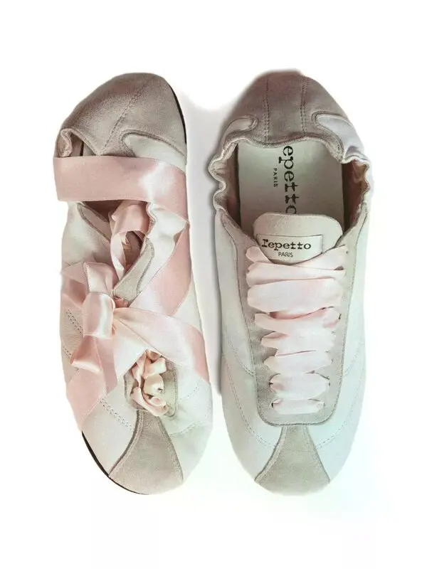 Repetto Lace-up Ribbon Sneakers - White