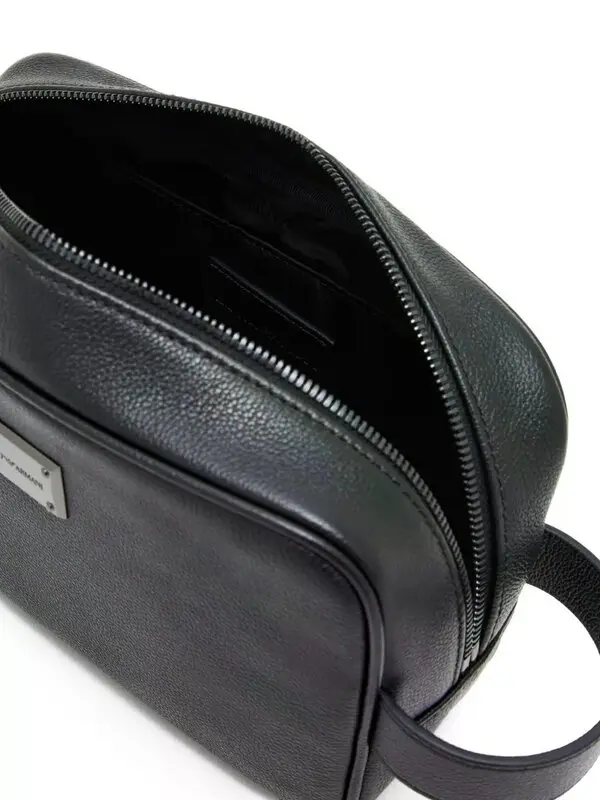 Emporio Armani Leather Wash Bag