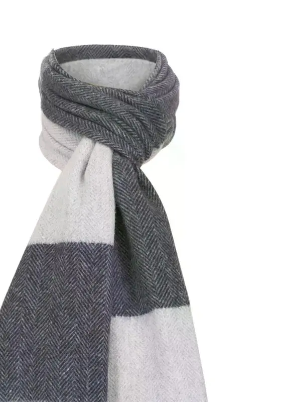 CHELSEY IMPORTS Striped Fringed Scarf