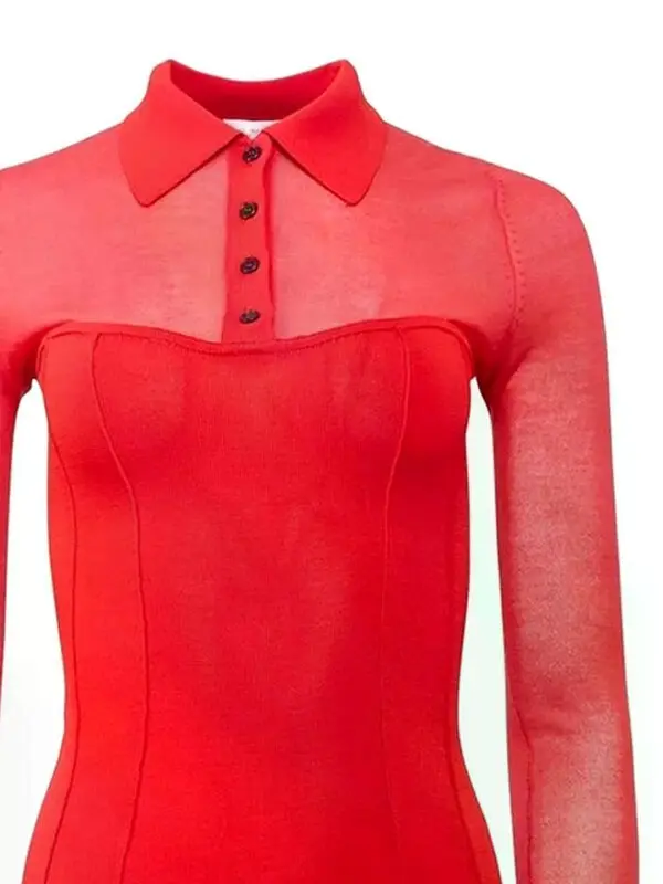 FLEUR DU MAL Kate Button Maxi Dress - Red