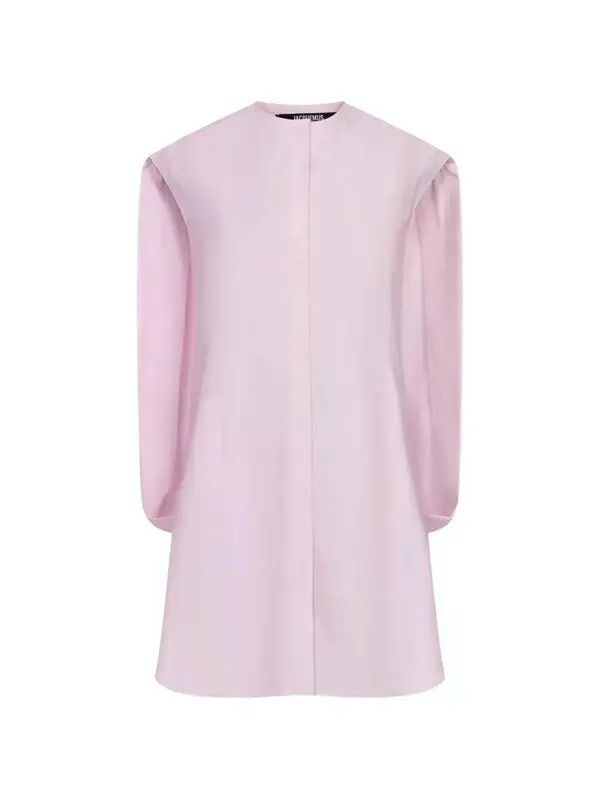 Jacquemus La Robe Berlingot Long-sleeve Shirt Dress - Pink