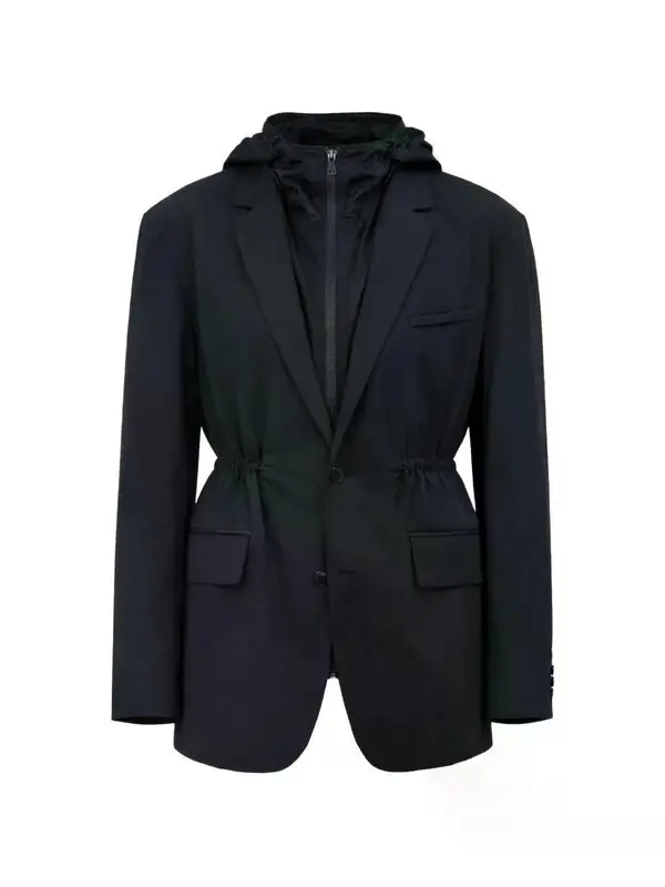 Tibi Zip Anorak Blazer - Black