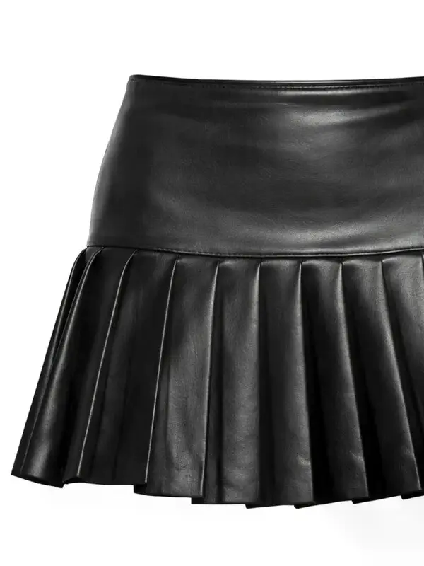 Norma Kamali Pleated Mini Skirt - Black