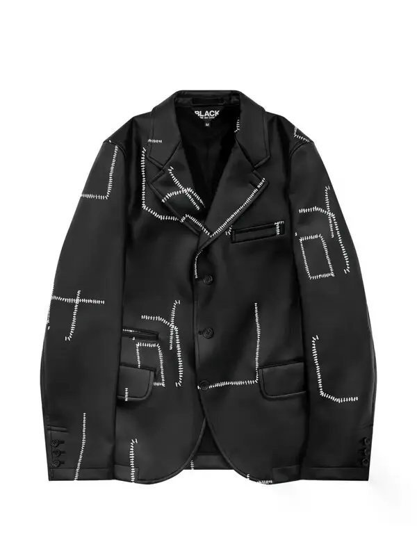 BLACK COMME DES GARÇONS Stitching-detail Jacket - Black