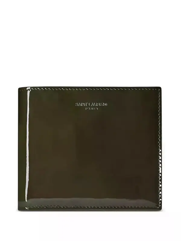 Saint Laurent Paris East/west Patent-leather Wallet - Green