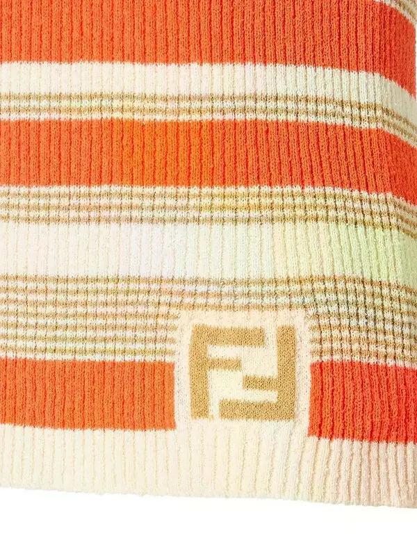 Fendi Striped Logo Vest
