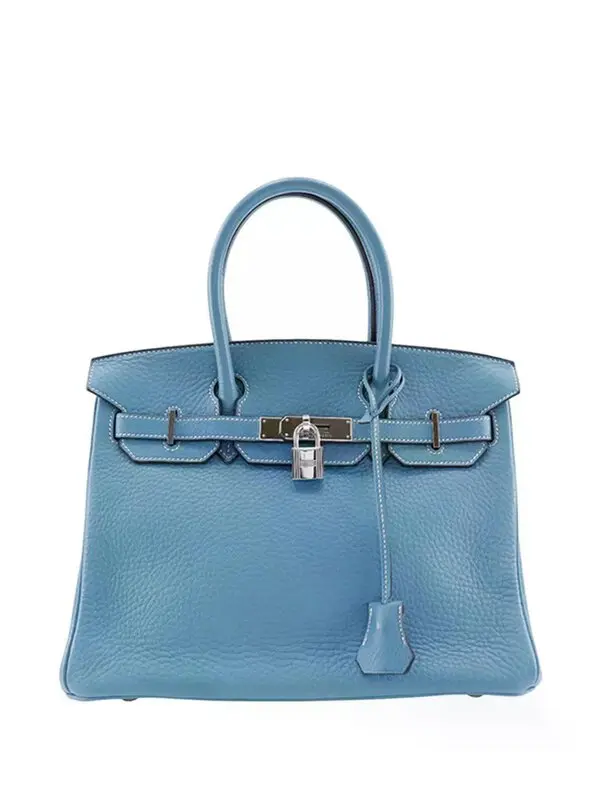 Hermès 2004 Clemence Birkin Retourne 30 Handbag - Blue