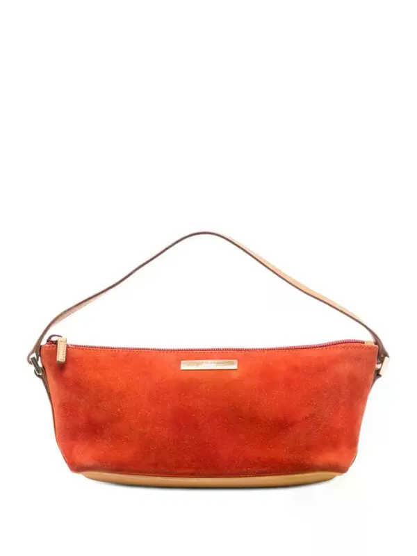 Gucci 2000-2015 Suede Boat Shoulder Bag - Orange