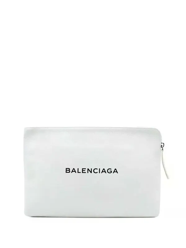 Balenciaga 2003-2022 Leather Everyday Clutch Bag - White