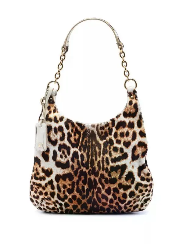 Saint Laurent 2014 Leopard Print Pony Hair Metropolis Shoulder Bag - Brown