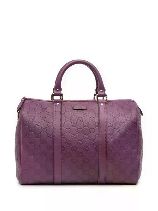 Gucci 2016-2026 Medium Guccissima Joy Boston Bag Satchel - Purple