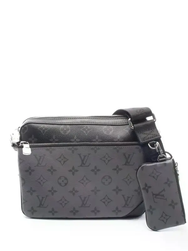 LOUIS VUITTON 2020 Monogram Eclipse Trio Messenger Crossbody Bag - Black