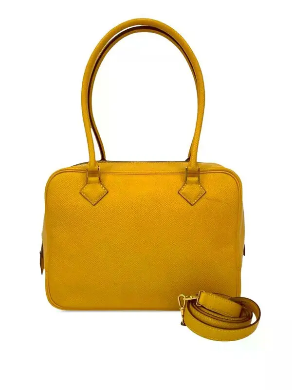Hermès 1996 Courchevel Mini Plume 20 Satchel - Yellow