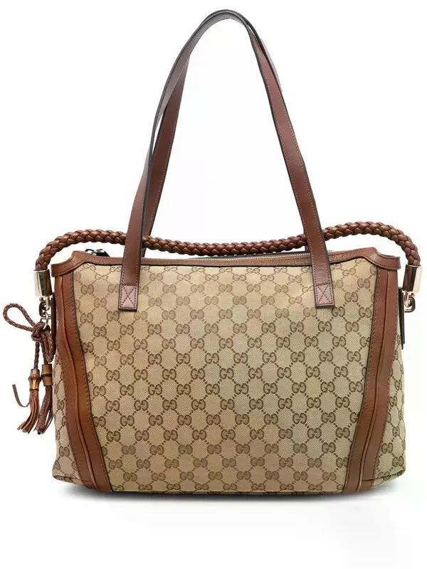 Gucci 2016-2026 Gg Canvas Bella Tote Satchel - Brown