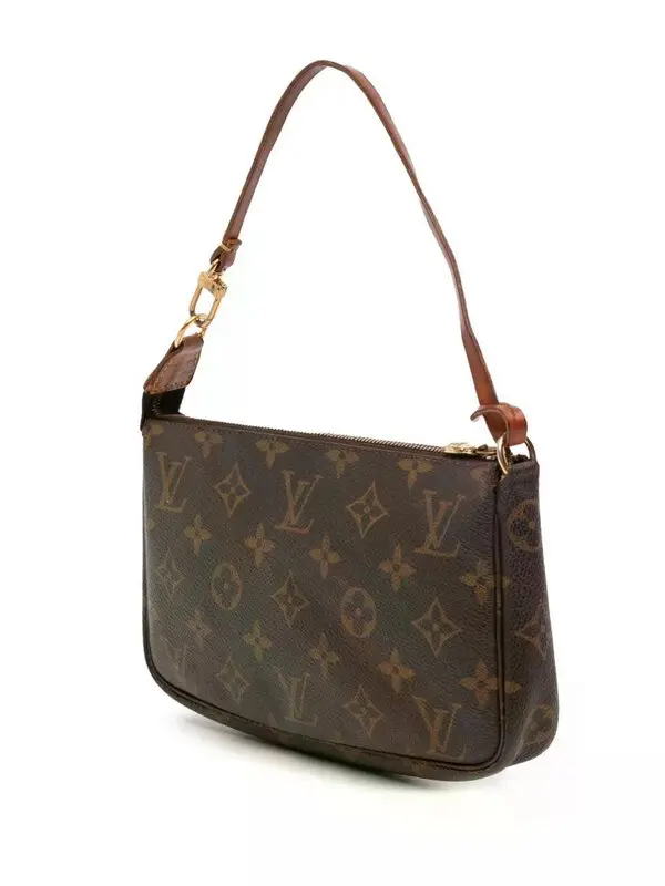 LOUIS VUITTON 1999 Monogram Pochette Accessoires Shoulder Bag - Brown
