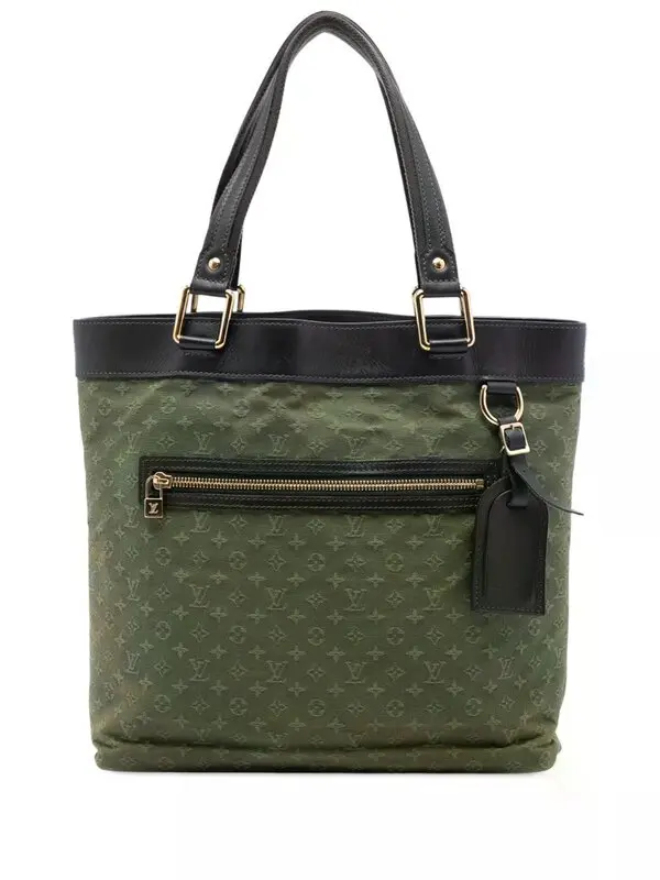 LOUIS VUITTON 2003 Monogram Mini Lin Lucille Gm Handbag - Green