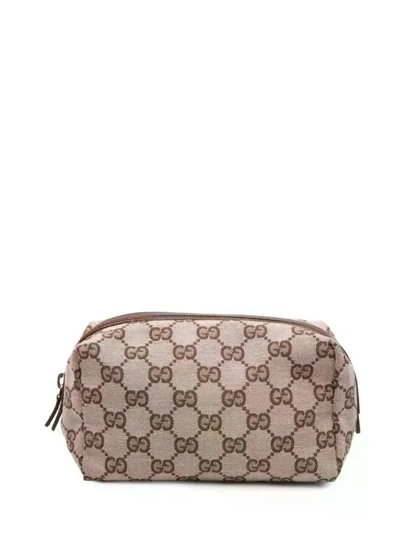 Gucci 2000-2015 Gg Canvas Cosmetic Pouch - Brown