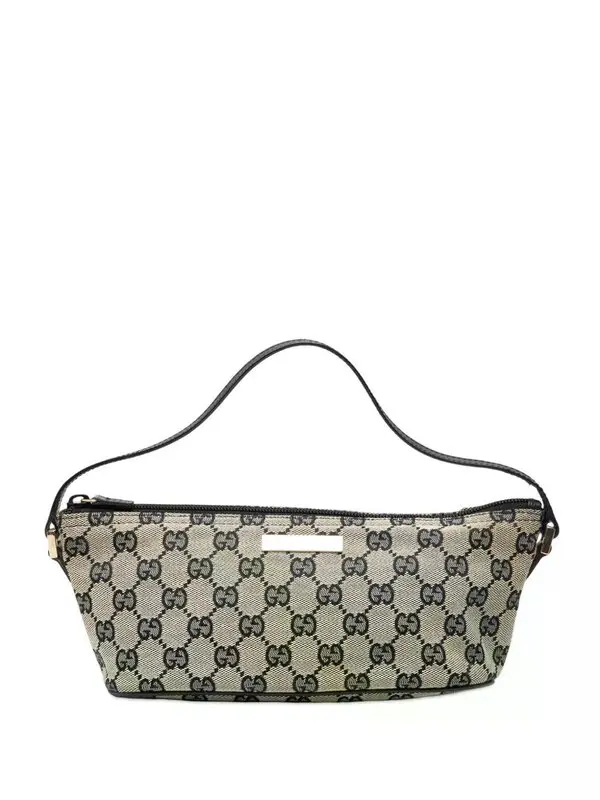 Gucci 2000-2015 Gg Canvas Boat Shoulder Bag - Grey