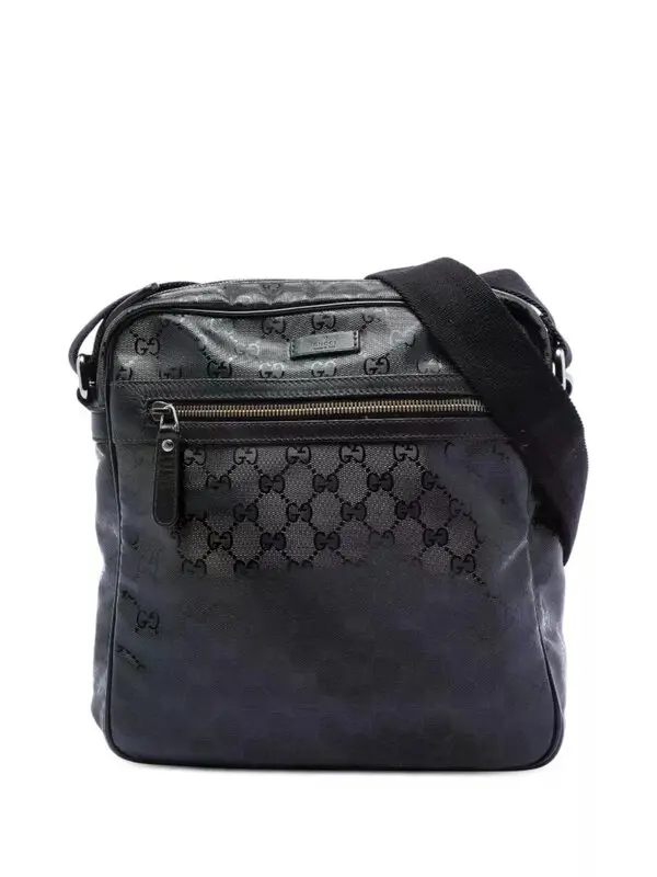 Gucci 2016-2025 Gg Imprime Crossbody Bag - Black