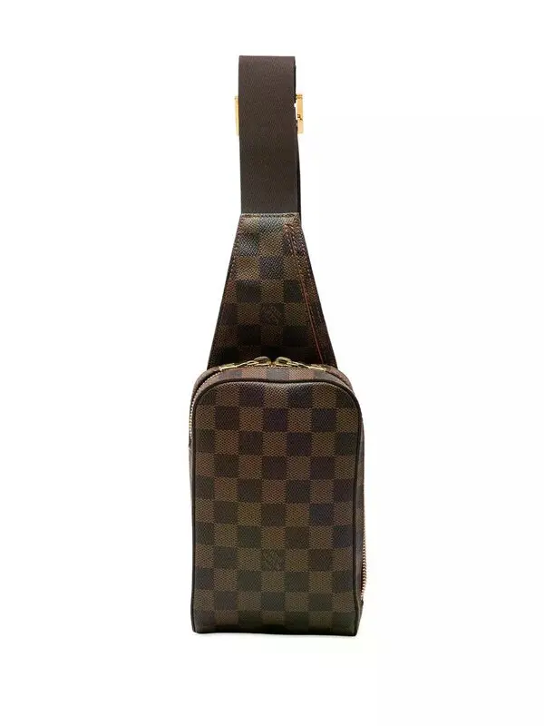 LOUIS VUITTON 2005 Damier Ebene Geronimos Crossbody Bag - Brown