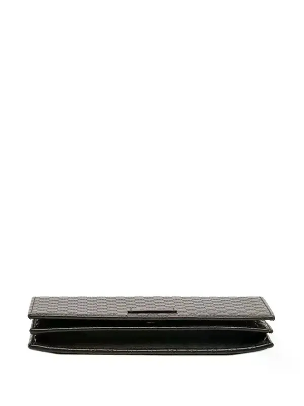 Gucci Microssima Wallet On Strap - Black
