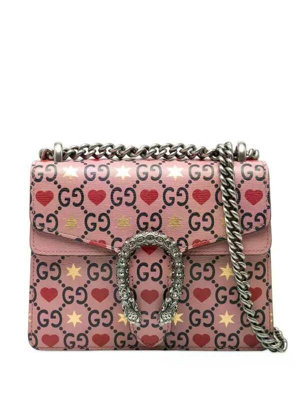 Gucci 2016-2025 Small Leather Valentines Day Dionysus Crossbody Bag - Pink
