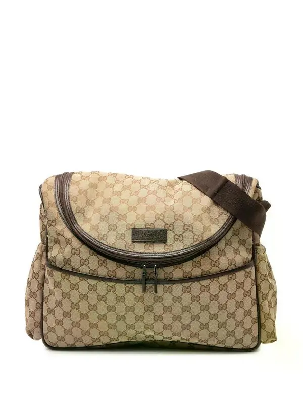 Gucci 2000-2015 Gg Canvas Diaper Bag Crossbody Bag - Brown