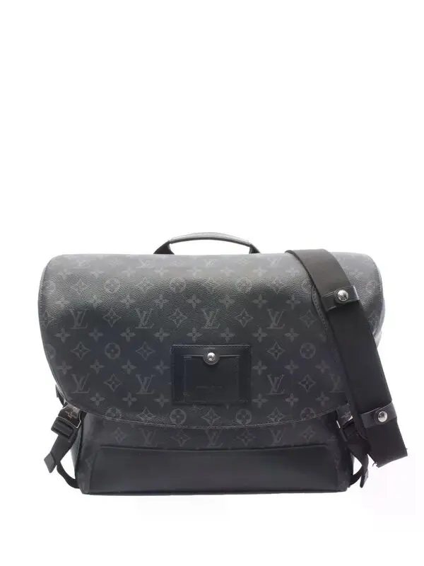 LOUIS VUITTON 2017 Monogram Eclipse Voyager Pm Crossbody Bag - Black