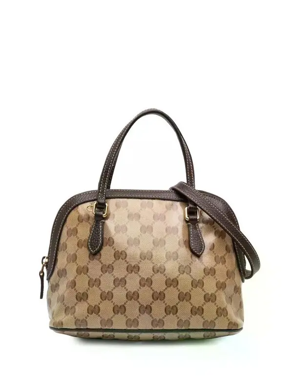 Gucci 2016-2026 Mini Gg Crystal Dome Satchel - Brown