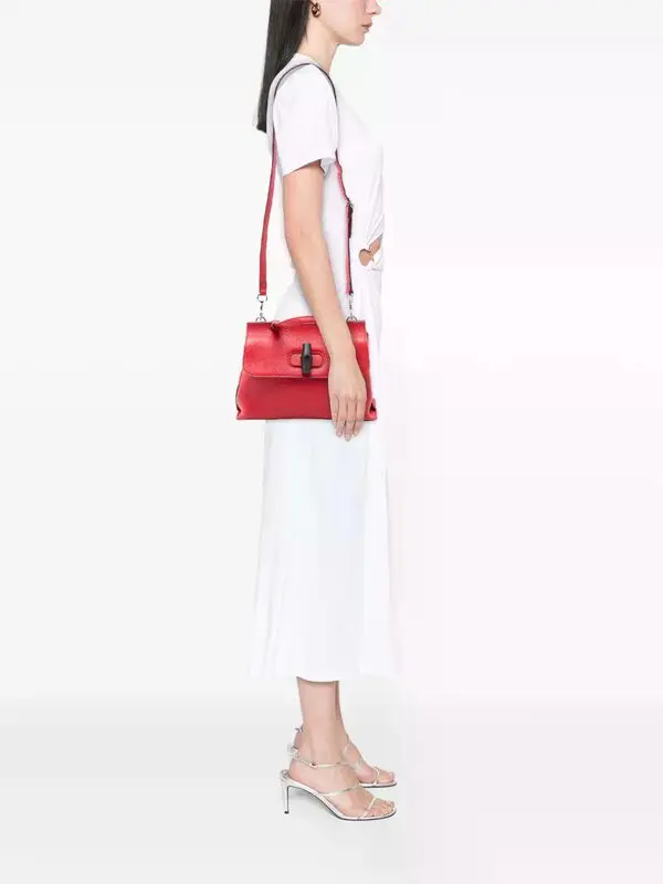 Gucci Leather Bamboo Daily Satchel - Red